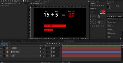 Automation After Effects Expressions To Sum Numbers And Control