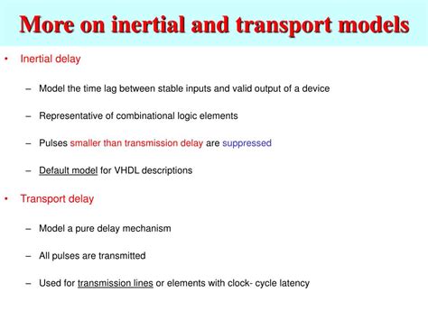 Ppt Bus Waveforms Transport And Inertial Delay Assignment Statements More On Variables And