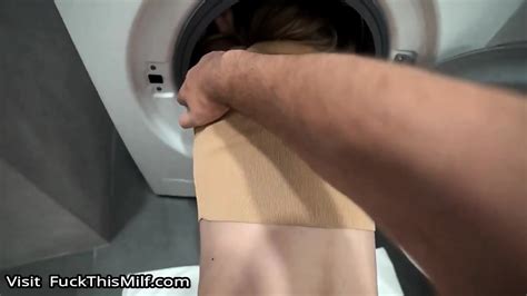 Stepson Fucked Stepmom While She Is Inside Of Washing Machine Creampie Eporner