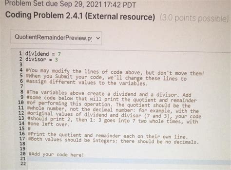 Solved Problem Set Due Sep 29 2021 1742 Pdt Coding Problem