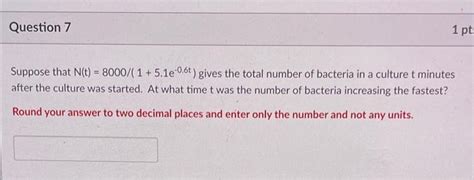 solved suppose that n t 8000 1 5 1e−0 6t gives the total