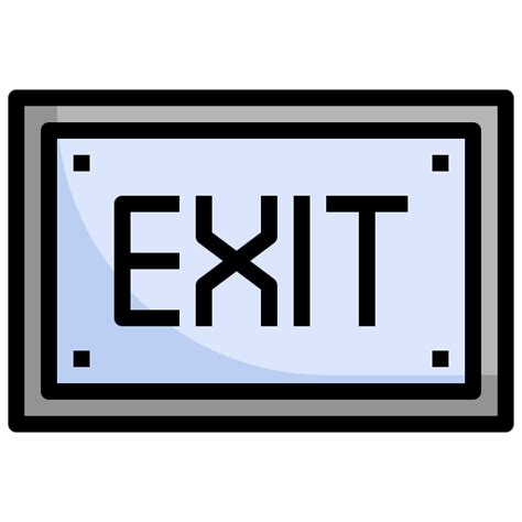 Exit Surang Lineal Color Icon Exit Surang Lineal Color Icon