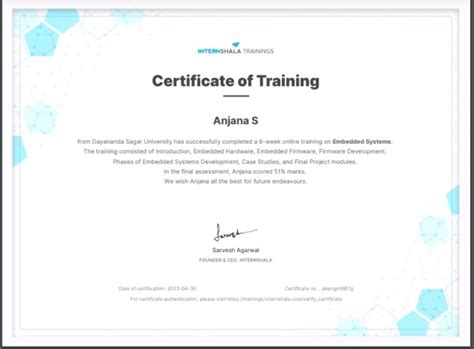 Anjana Srinivas On Linkedin Successfully Completed My Course Training
