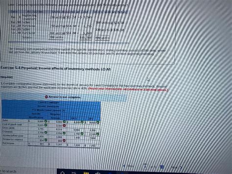 solved laker company lowing january purchases and sales data
