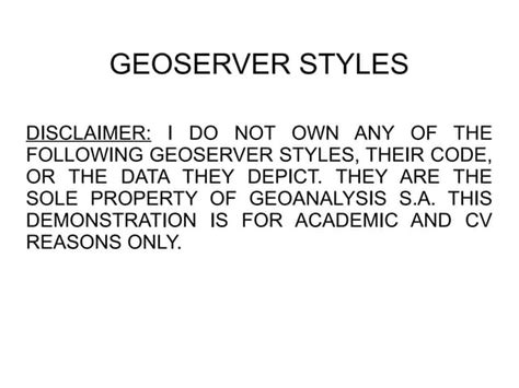 geoserver styles ppt