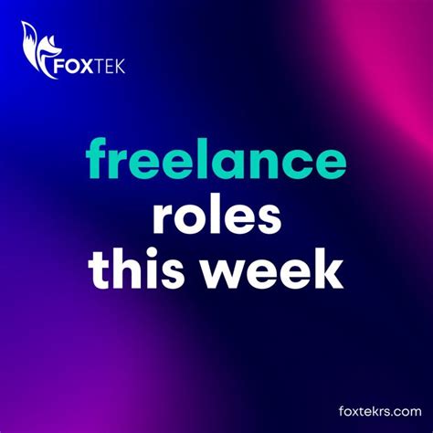 Freelance Jobs Checkout Our Latest Freelance Roles Before The