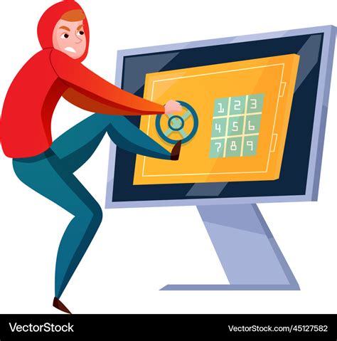 Hacker Safe Box Composition Royalty Free Vector Image