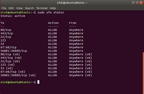 ufw installation on debian and ubuntu