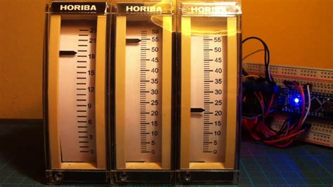 Arduino Based Analog Clock With Salvaged Linear Gauges Fro Flickr