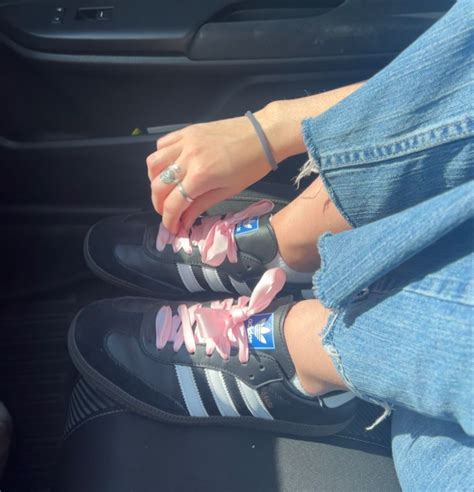 Sambas With Pink Ribbon Swag Shoes Cute Shoes Dream Shoes