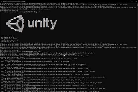 Setting Up Mlagents For Actual Trainig Is Not Working For Me Unity