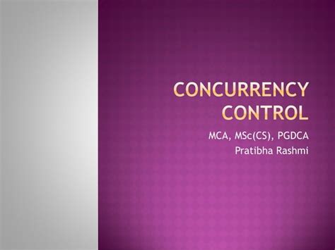 Concurrency Control Ppt