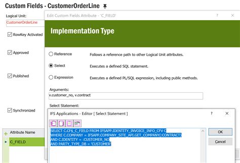 custom field on customer orderlines ifs community