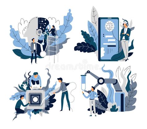 Artificial Intelligence Isolated Abstract Concepts Science And Technology Stock Vector