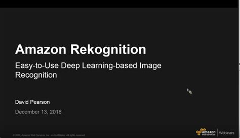 Amazon Rekognition Deep Learning Based Image Analysis