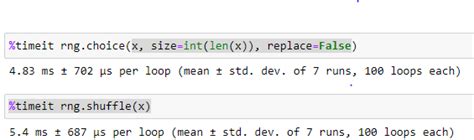 Numpy Choice Without Replace Vs Shuffle · Issue 16268 · Numpynumpy · Github