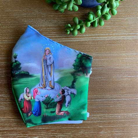 Máscara De Cara Católica Nuestra Señora De Fátima Etsy
