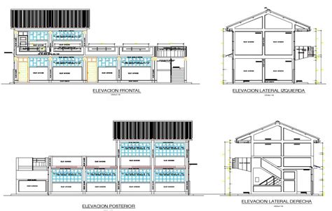 Building Structure Detail Elevation D View CAD Construction Block Layout Autocad File