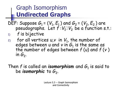 Ppt Lecture 53 Graph Isomorphism And Connectivity Powerpoint Presentation Id9398869