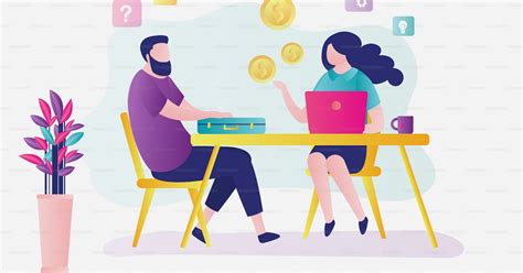 여성 금융 컨설턴트와 이야기하는 사업가 투자 계획 은행 재정 고문 세무 전문가 비즈니스 컨설팅 분석 성장 이익 및 저축 벡터 그림 벡터 Unsplash의