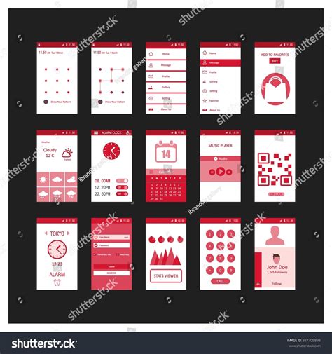 Mobile Application Interface Concept Vector Illustration Stock Vector Royalty Free 387705898