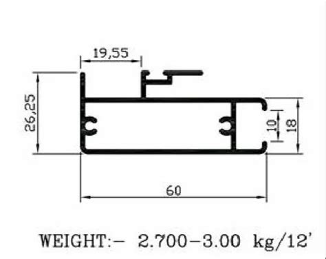 60mm Aluminium Interlocking Sections 15 Feet For Construction At