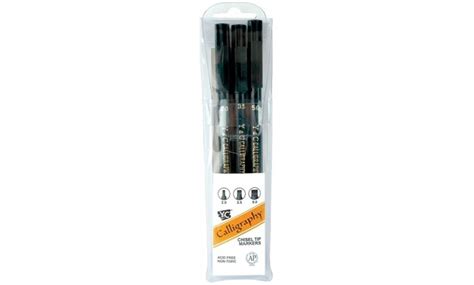 Yasutomo Nsc603a Calligraphy Chisel Tip Markers 3 Pkg Groupon