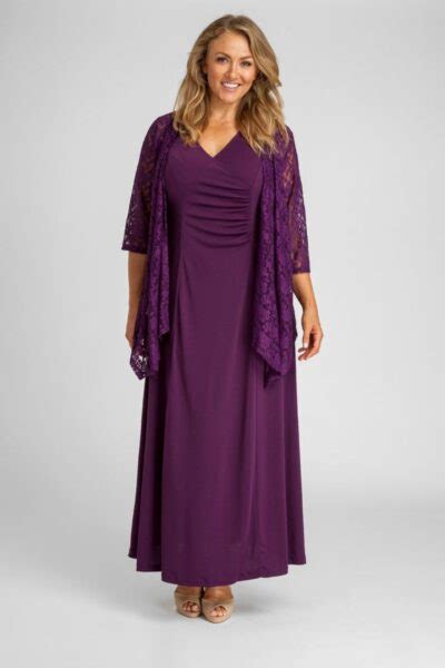 Flattering Plus Size Evening Dress Chiffon And Beading Bliss