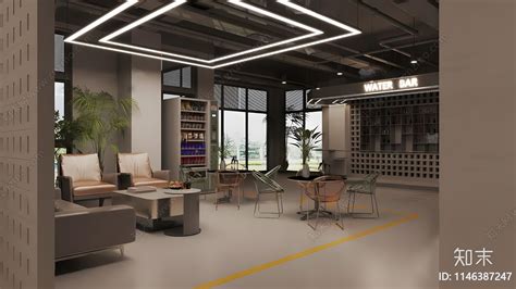 现代健身房休息区3d模型下载【id1146387247】知末3d模型网
