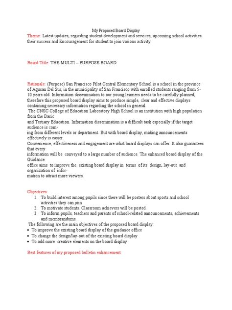 My Proposed Board Display Pdf Page Layout Innovation