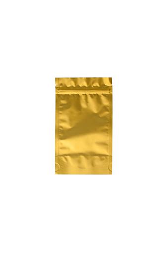 흰색 배경에 고립 된 황금 금속 파우치 가방 Fot 차와 커피 빈 빈 호일 포장 템플릿 모형 가방에 대한 스톡 사진 및 기타 이미지 Istock