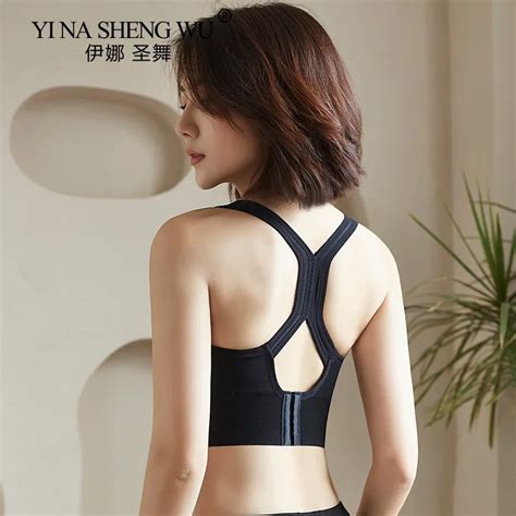 여성용 스포츠 브라 푸시업 크롭탑 여성용 피트니스 체육관 브라 중공 통기성 요가 탑 섹시한 달리기 요가 브라 운동 스포츠웨어 Aliexpress
