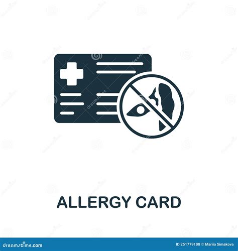 Allergy Card Icon Monochrome Simple Allergy Icon For Templates Web