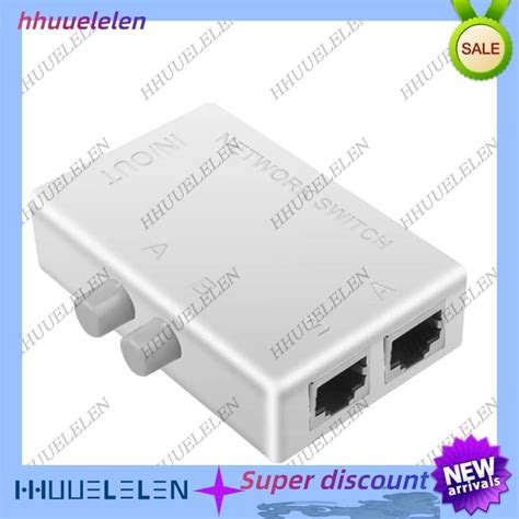 【hhuuelelen】plastic Rj45 Network Switch 2 Port Lan Ethernet Network Box