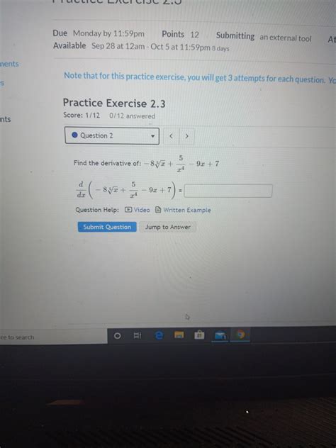 Solved Find The Derivative Of 6 27 7x 4x 2 D Da