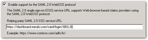 Configuring Saml Sso With Adfs Cisco Meraki Documentation