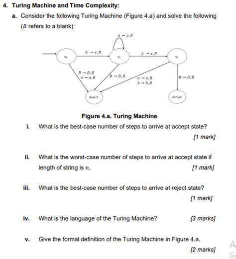 Solved Turing Machine And Time Complexity A Consider Chegg