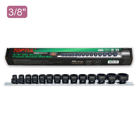 PCS DR Stubby PT Impact Socket Rail Set TOPTUL Malaysia