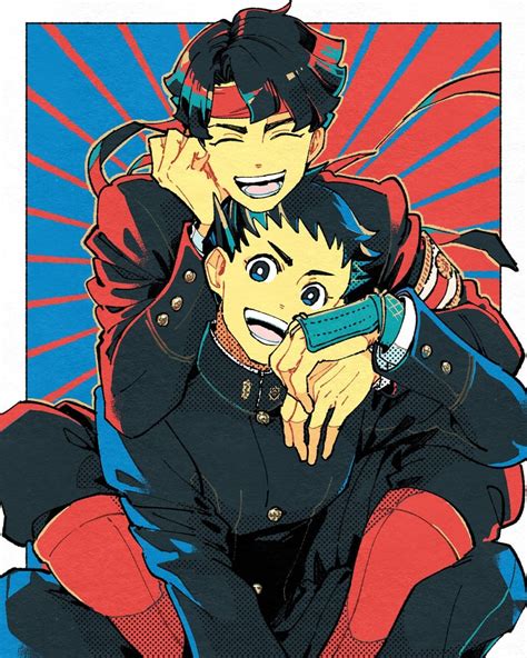 Ryunosuke Naruhodo And Kazuma Asogi Ace Attorney And More Drawn By Shino Shino Dgs Danbooru