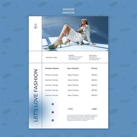 Free Psd Fashion Collection Invoice Template