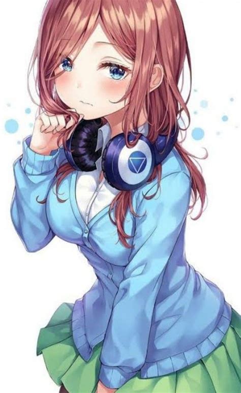 Miku Nakano สาวอนิเมะ แฟนอาร์ท วอลเปเปอร์การ์ตูนน่ารัก