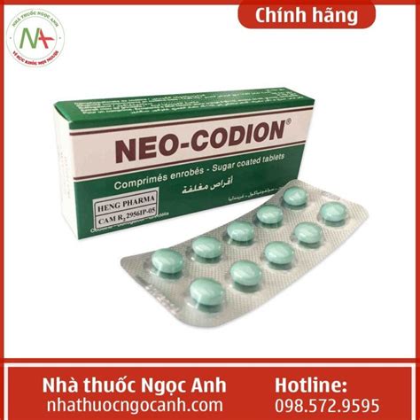 Thuốc Ho Neo Codion Việt Nam Có Tác Dụng Gì Dùng Cho đối Tượng Nào