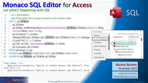 Monaco Sql Editor For Access