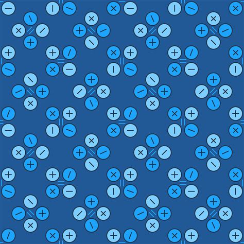 Basic Math Symbols Vector Mathematics Colored Seamless Pattern Vector Art At Vecteezy