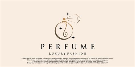 Feminine Beauty Perfume Logo Template Creative Linear Style Fragrance