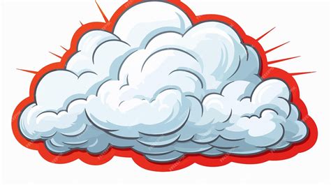Cartoon Thundercloud Sticker Illustration For Designs And Projects