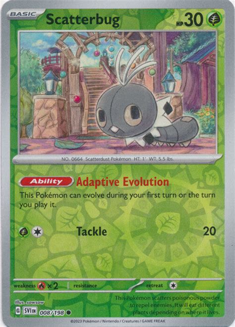 Scatterbug 008198 Reverse Common Scarlet And Violet Base Set Pokemon Tcg
