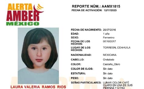Coahuila Emiten Alerta Amber Por Desaparición De Niña En Torreón