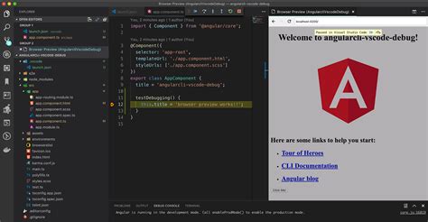 Debugging Angular Cli Apps Inside Vscode With Browser Preview Trilon Consulting
