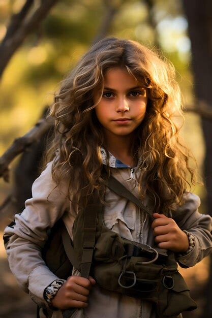 Premium Ai Image A Girl Using A Digital Camera Concentrated And Squinting Pho Digital Native